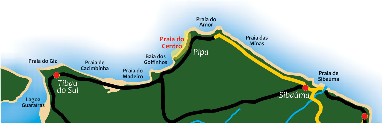 Praia do Centro de Pipa - Praia de Pipa 🐬 Brasil